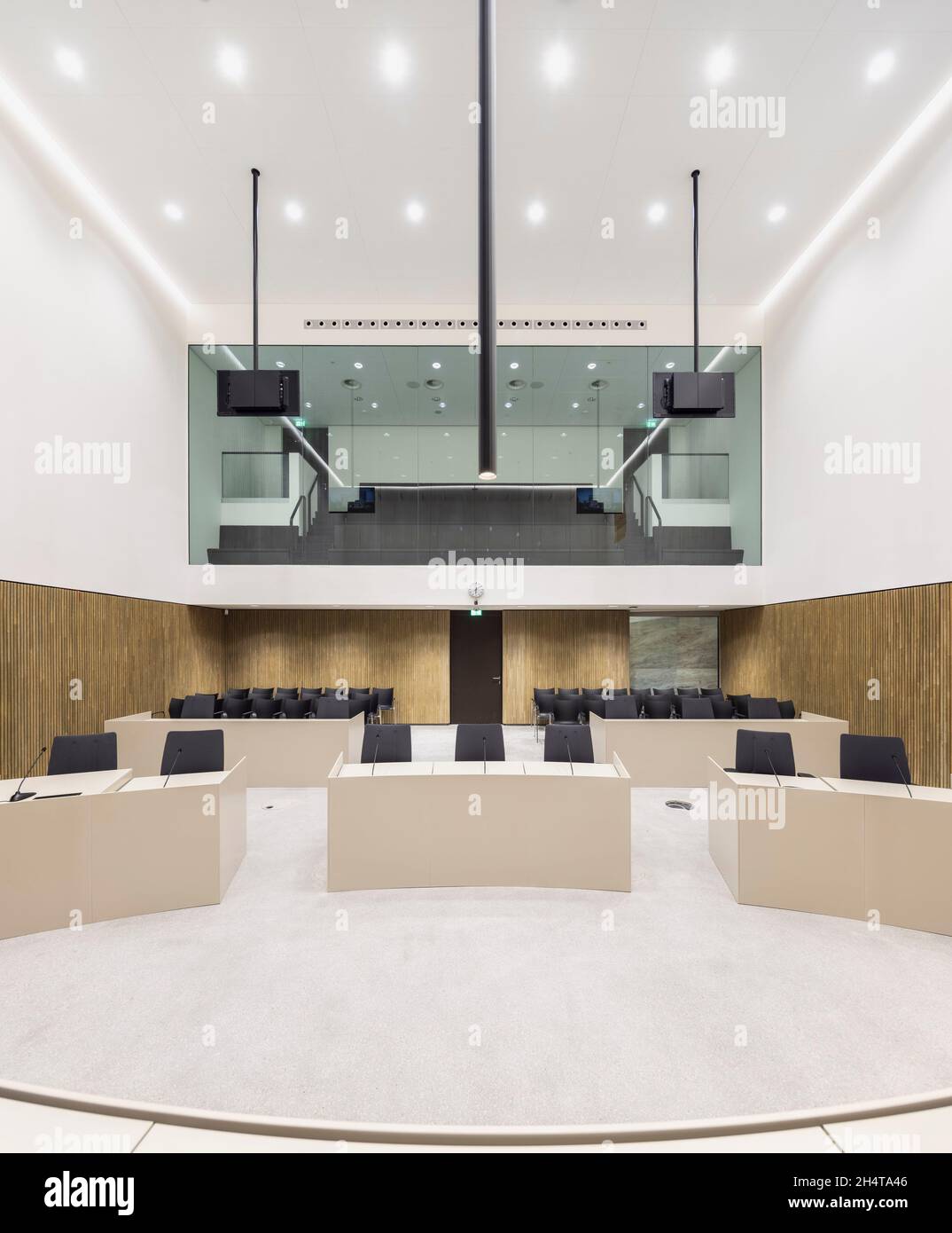Courtroom interior view. Courthouse Amsterdam, Amsterdam, Netherlands ...