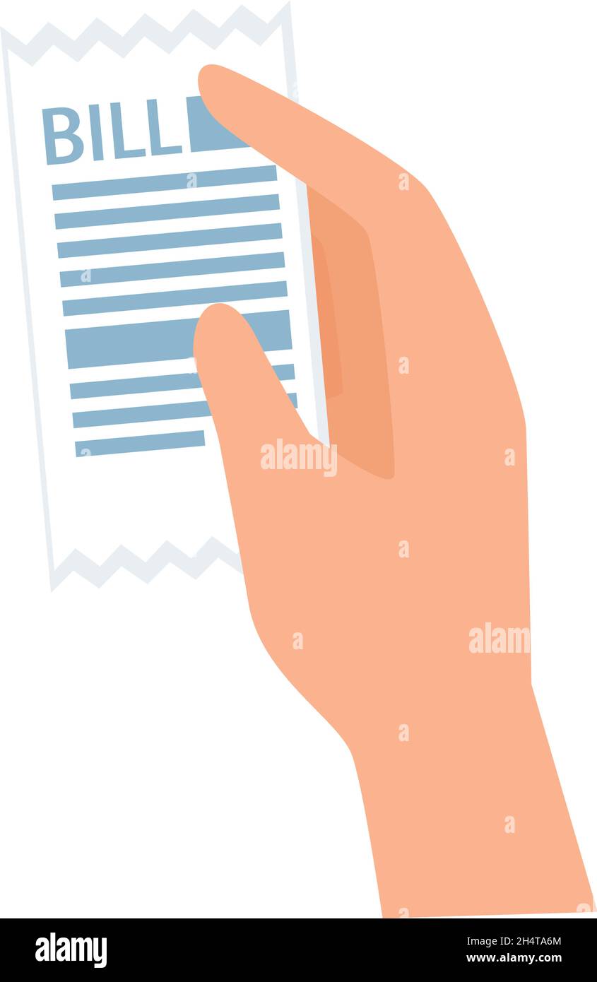 hand lifting bill receipt Stock Vector Image & Art - Alamy