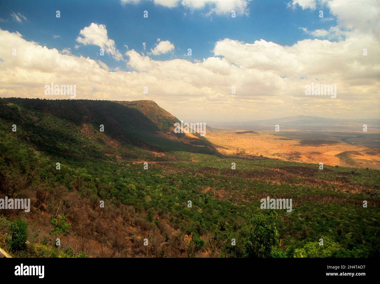 Scenary seen from a viewpoint of the great Rift Valley, Kenya Stock ...