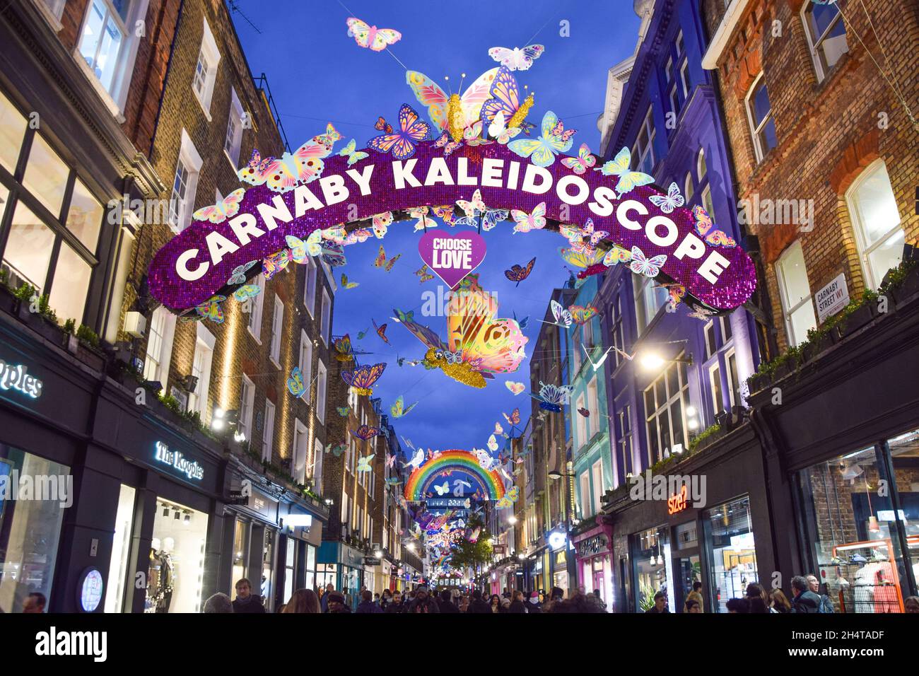 Opening day of the Carnaby Kaleidoscope Christmas installation, which ...