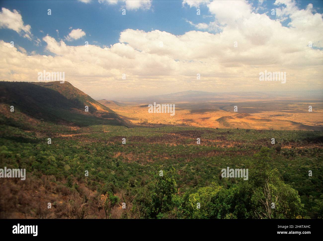 Scenary seen from a viewpoint of the great Rift Valley, Kenya Stock ...