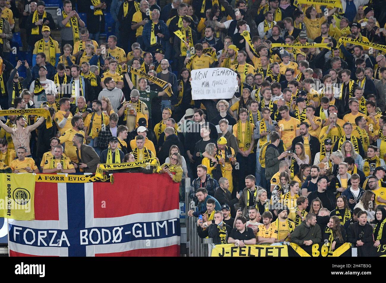 Supporters Bodo during the UEFA Europa Conference League football match ...