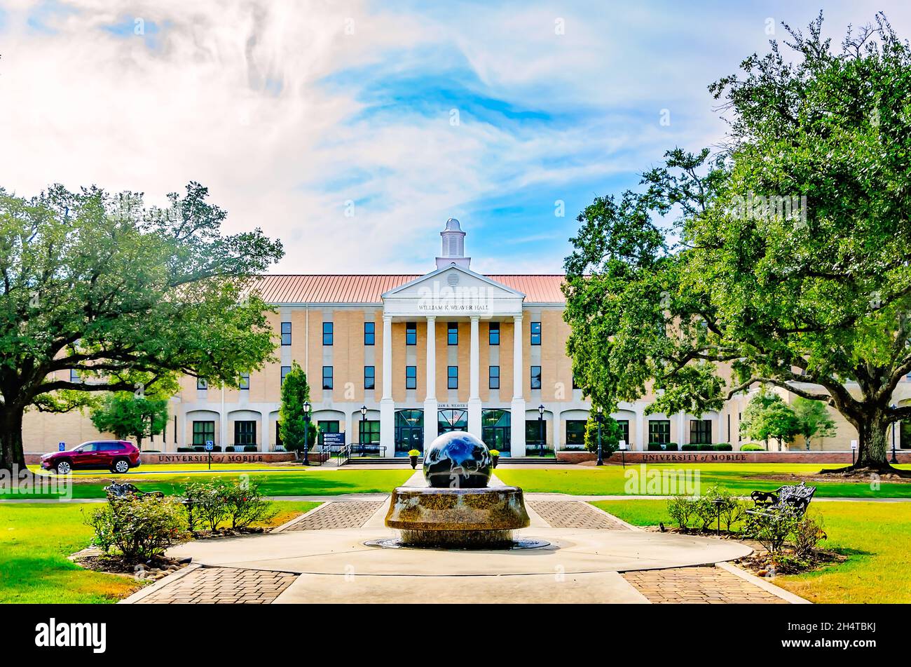 The Great Commission Globe stands in front of William K. Weaver Hall at ...