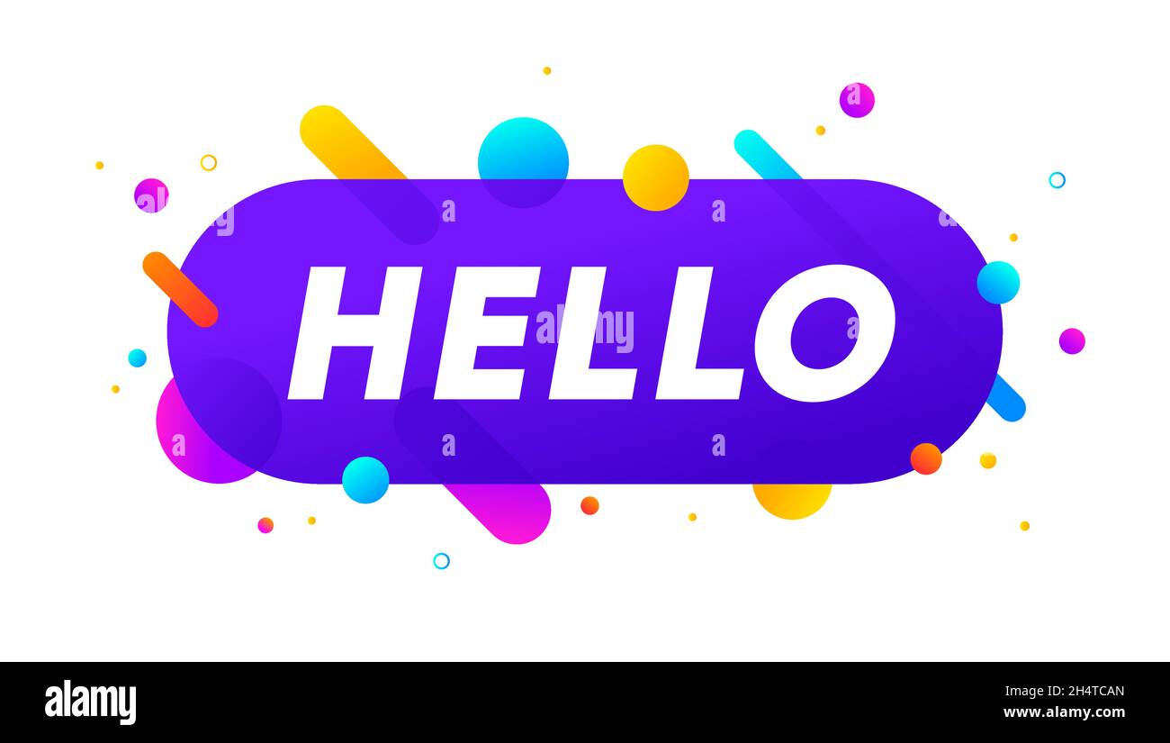 Hello, speech bubble. Banner, poster, speech bubble with text Hello ...