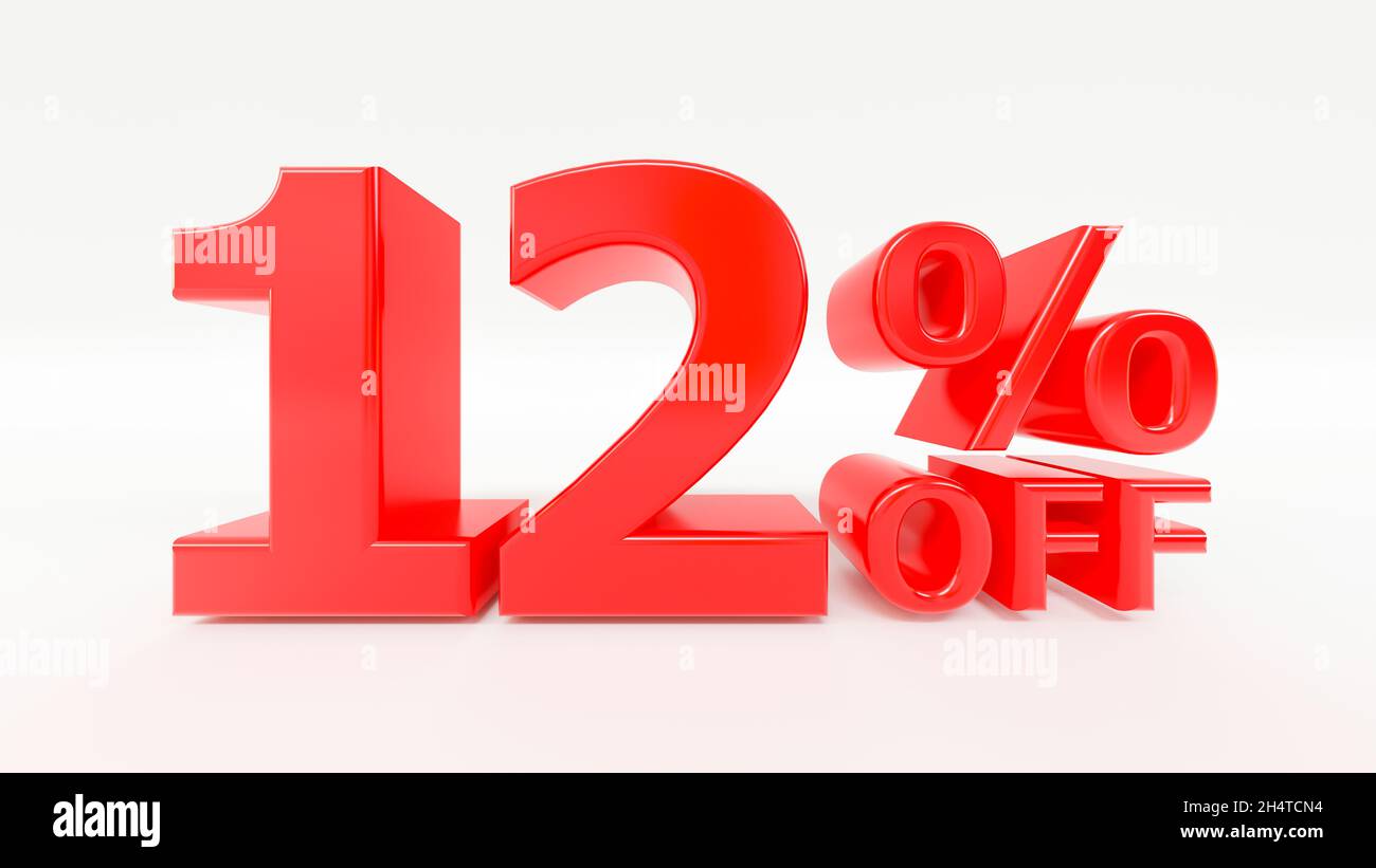 12 percent on white background hi-res stock photography and images - Alamy