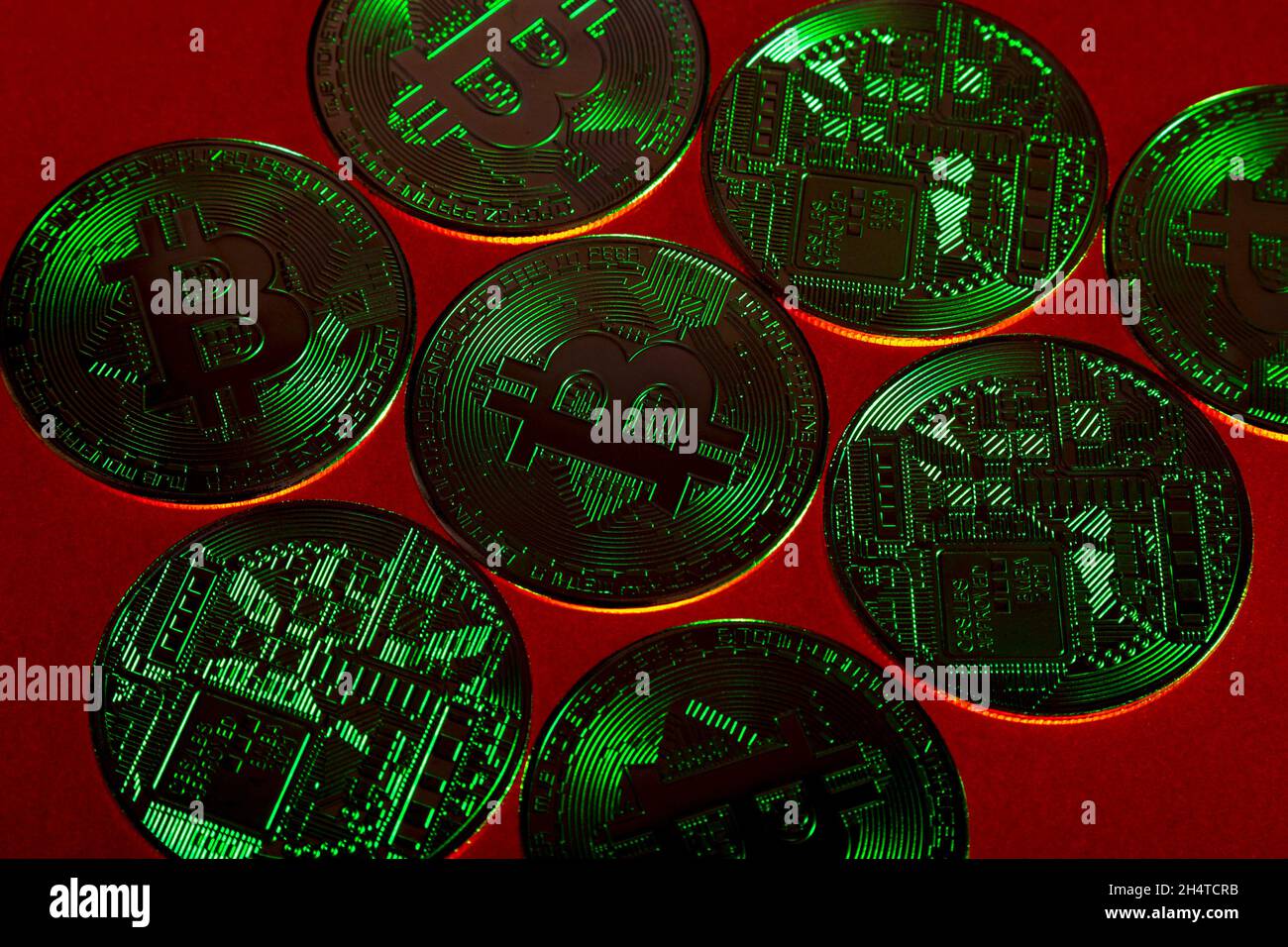 Cryptocurrency red coin hi-res stock photography and images - Alamy