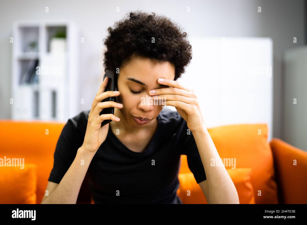 Communication sad girl talking on hi-res stock photography and images ...