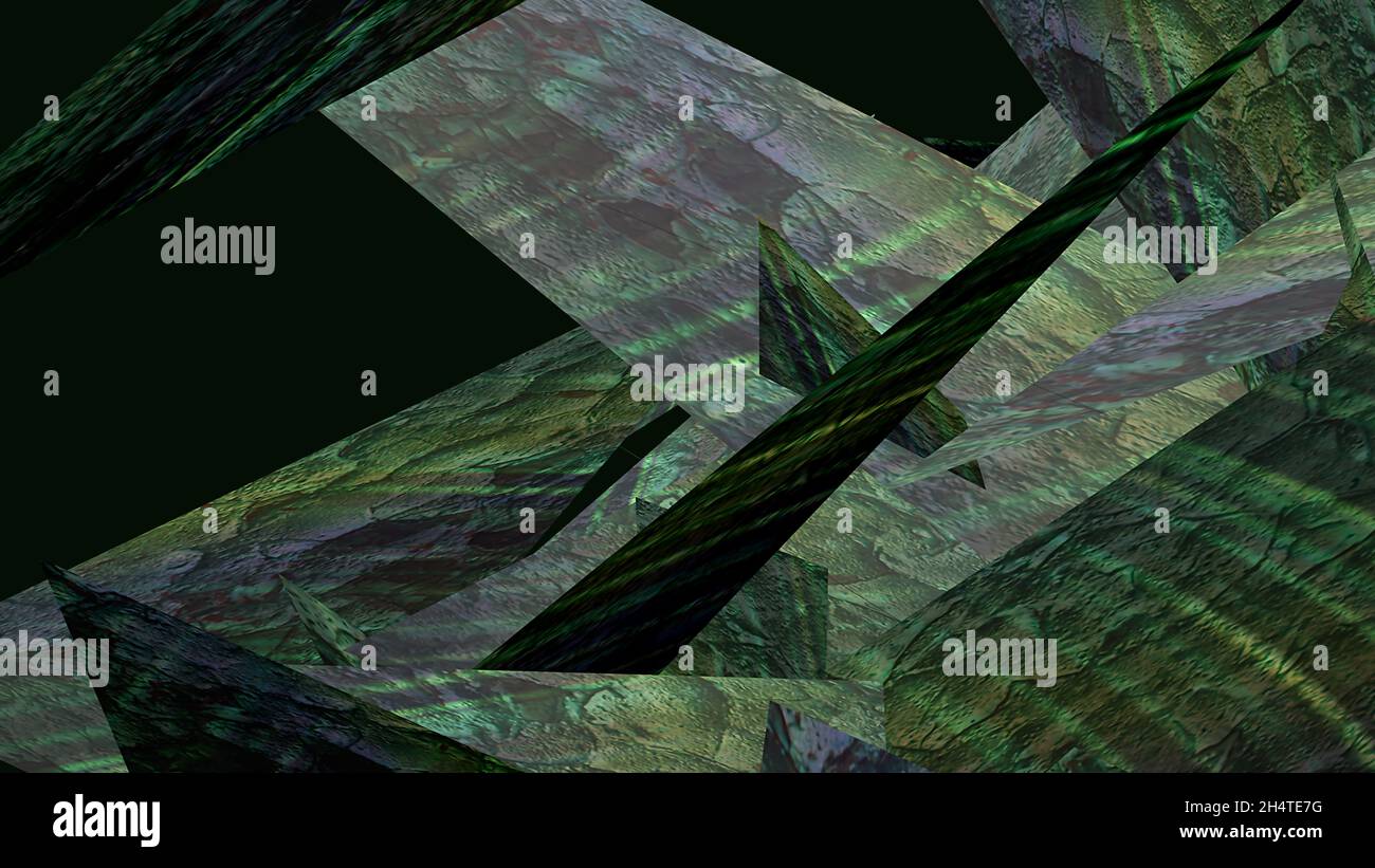 Abstract green background with figures. 3d image, 3d rendering Stock ...