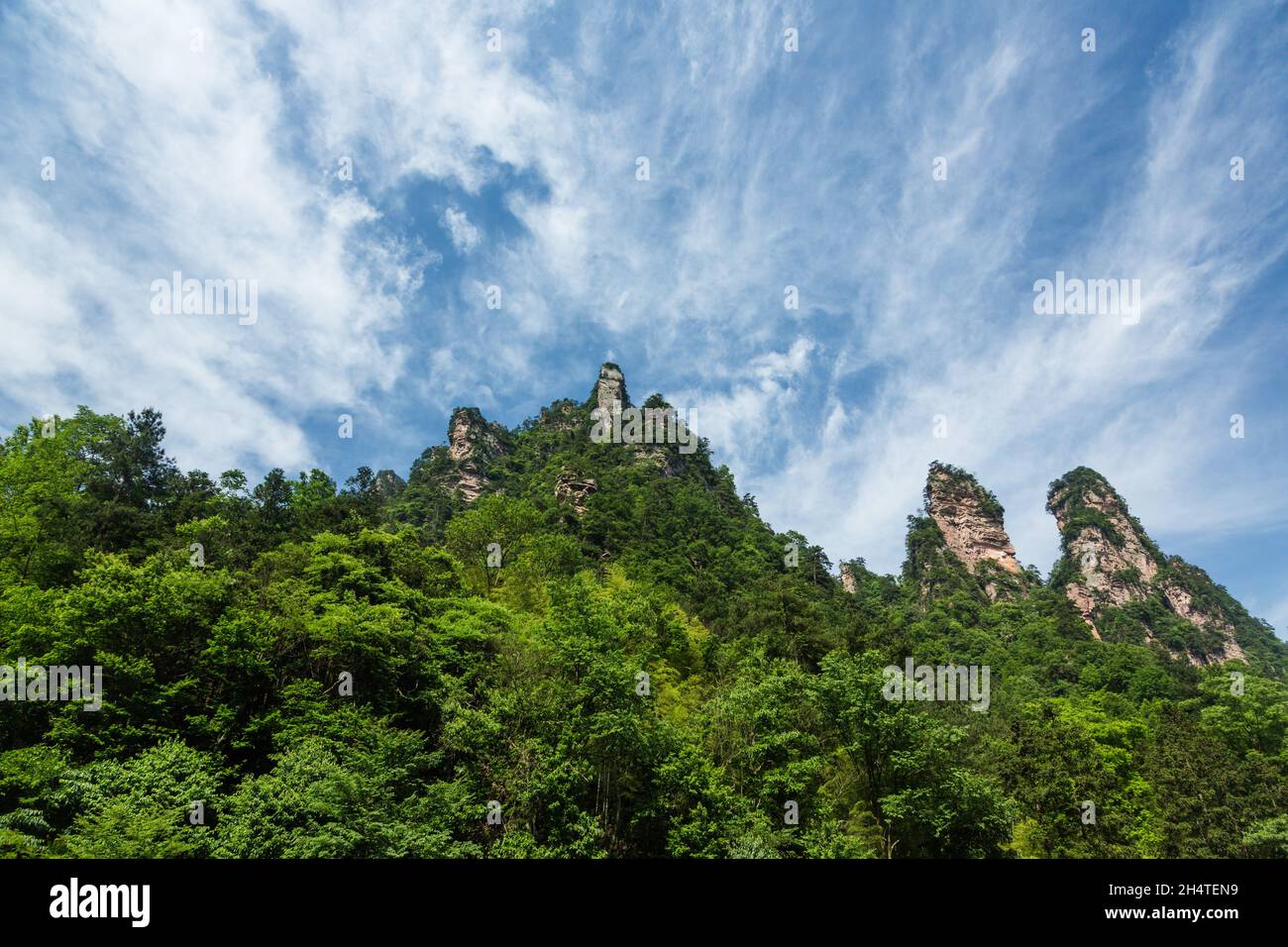 The quartzite sandstone formations that form the Huangshi Shai section ...