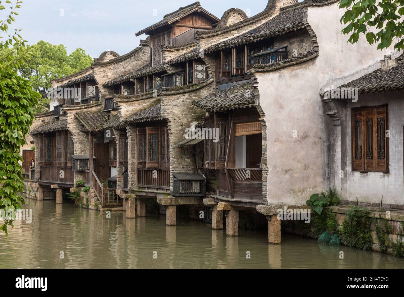 Traditional architecture in ver old dwellings along the canal in the ...