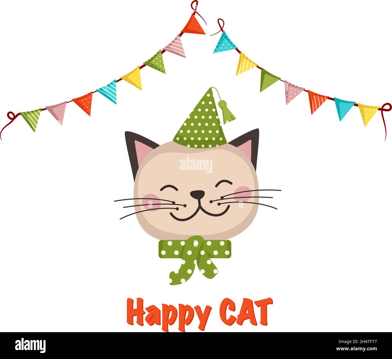 Cat and flag Stock Vector Images - Alamy