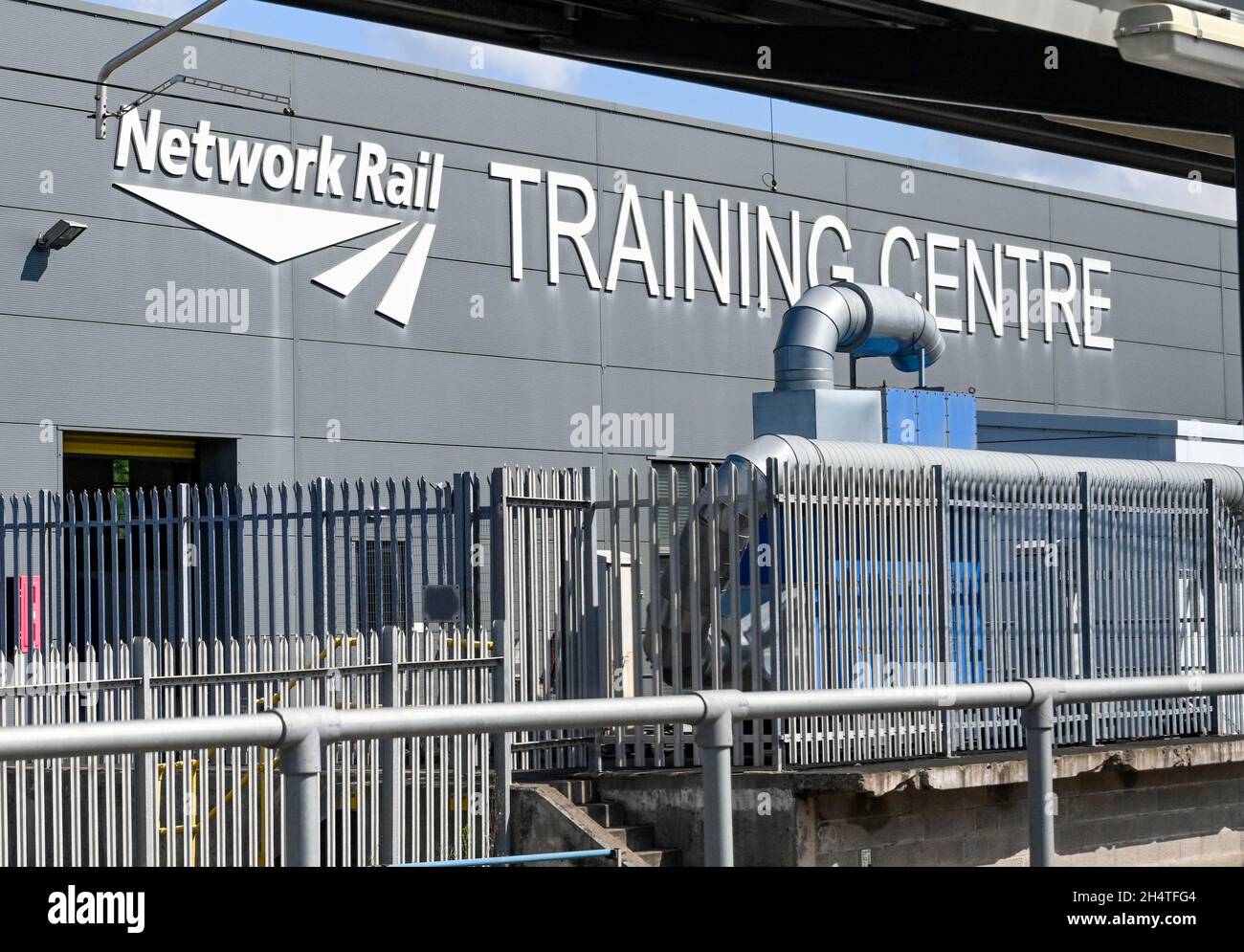 Bristol, England - August 2021: Sign on the outside of the Network Rail ...