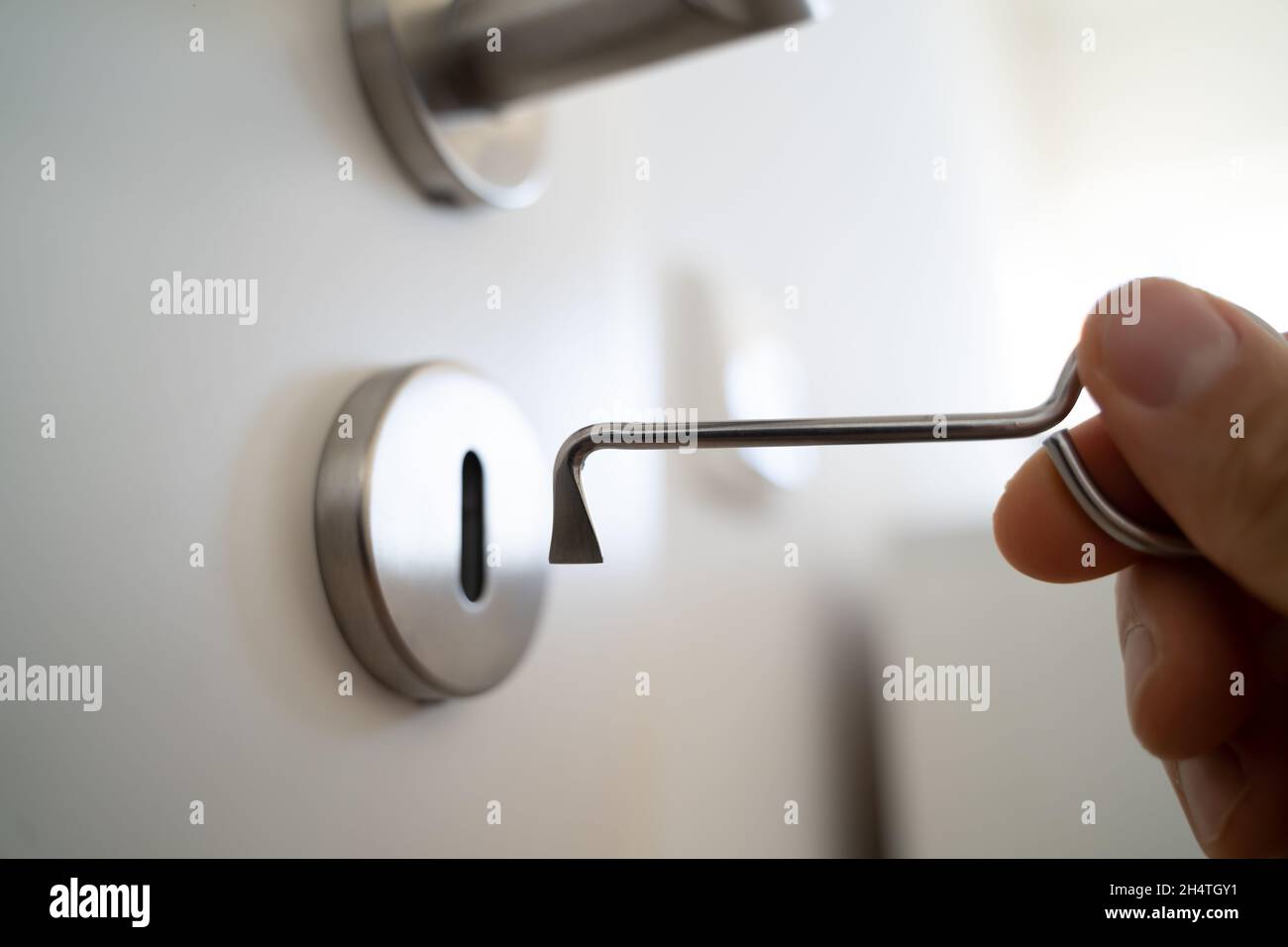 Locksmith Door Lock Service. Open Or Repair Technician Stock Photo - Alamy