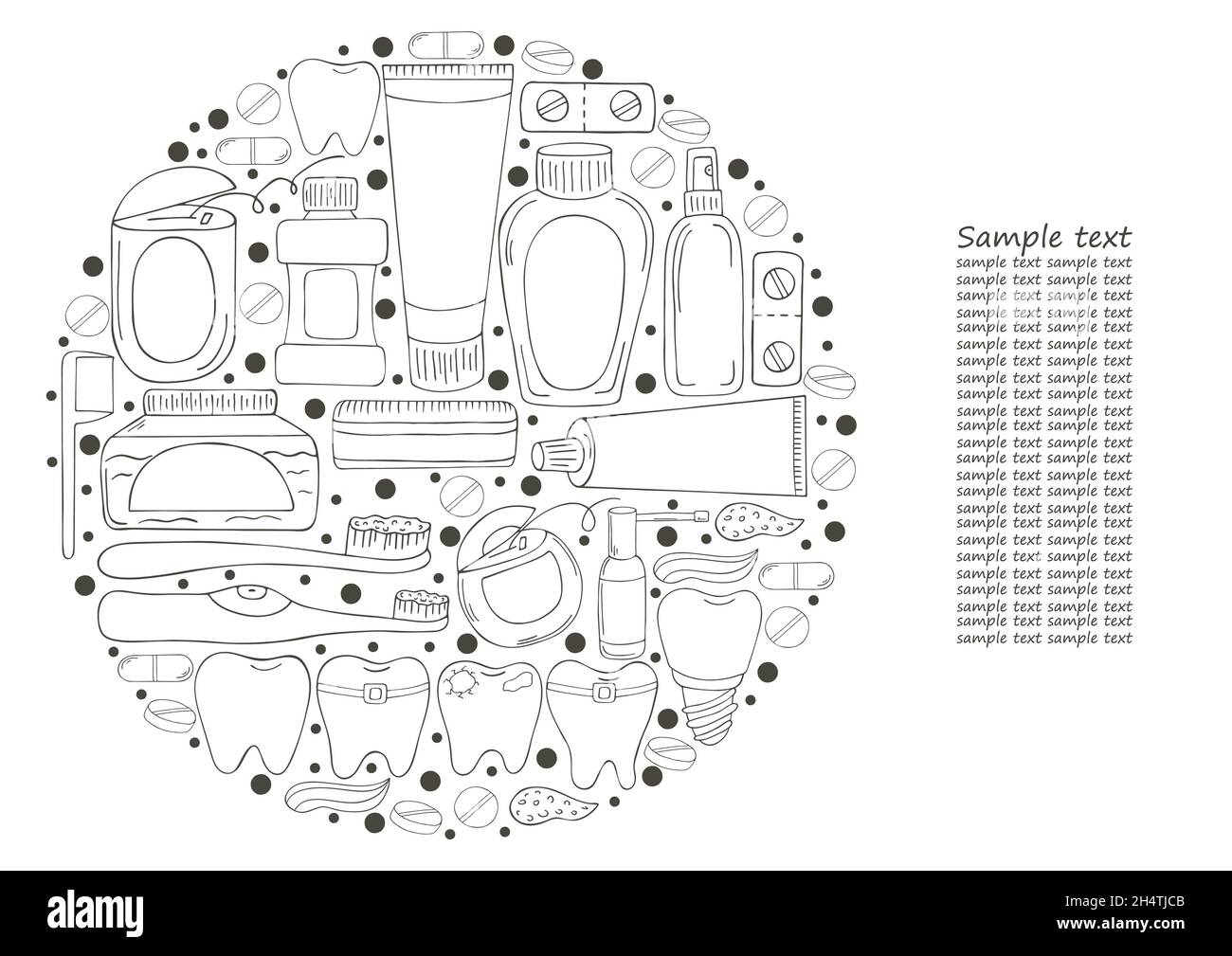 Coloring design elements, text. Set of elements for the care of the ...