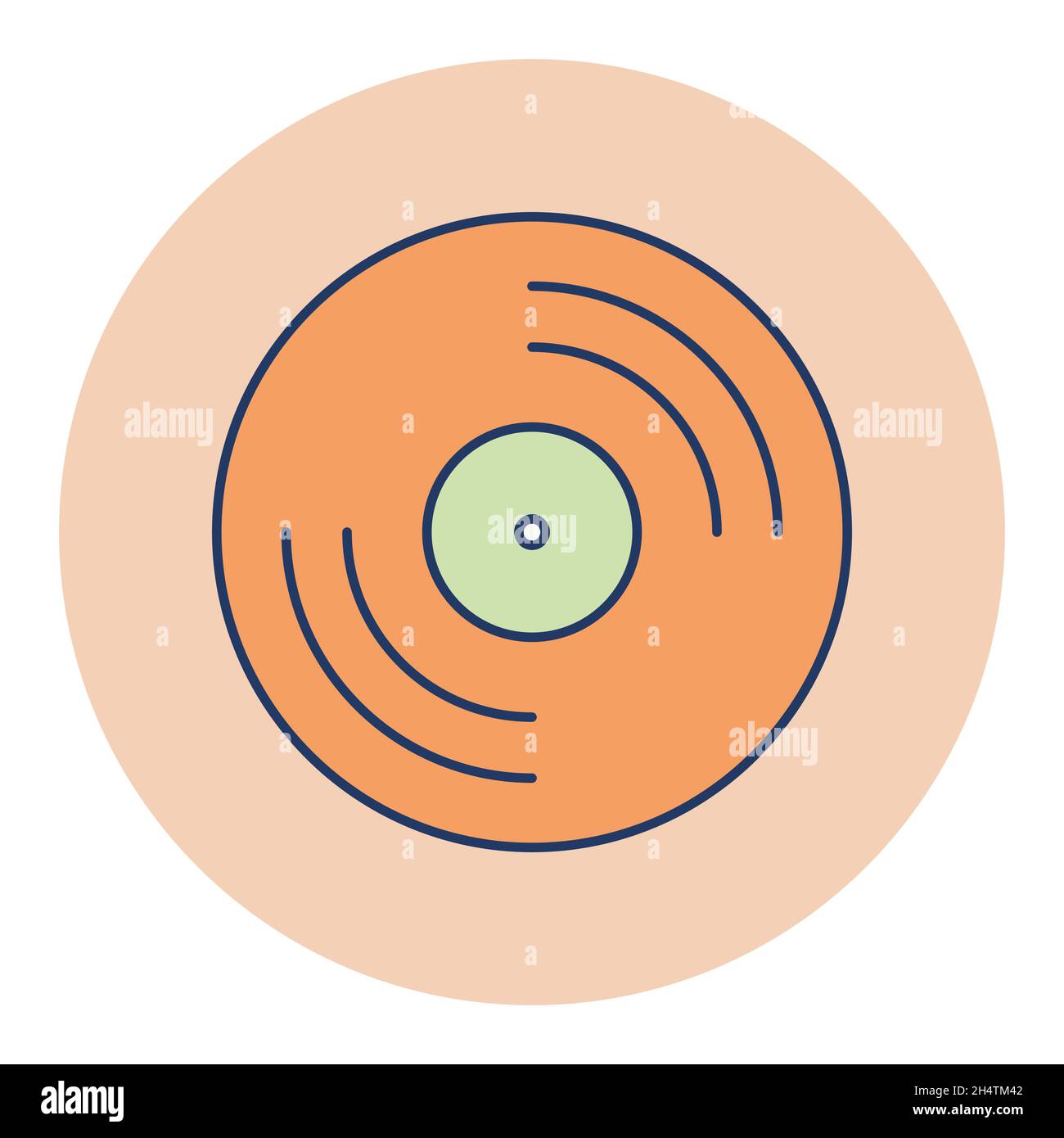 Vinyl record, lp record color vector icon. Music sign. Graph symbol for ...