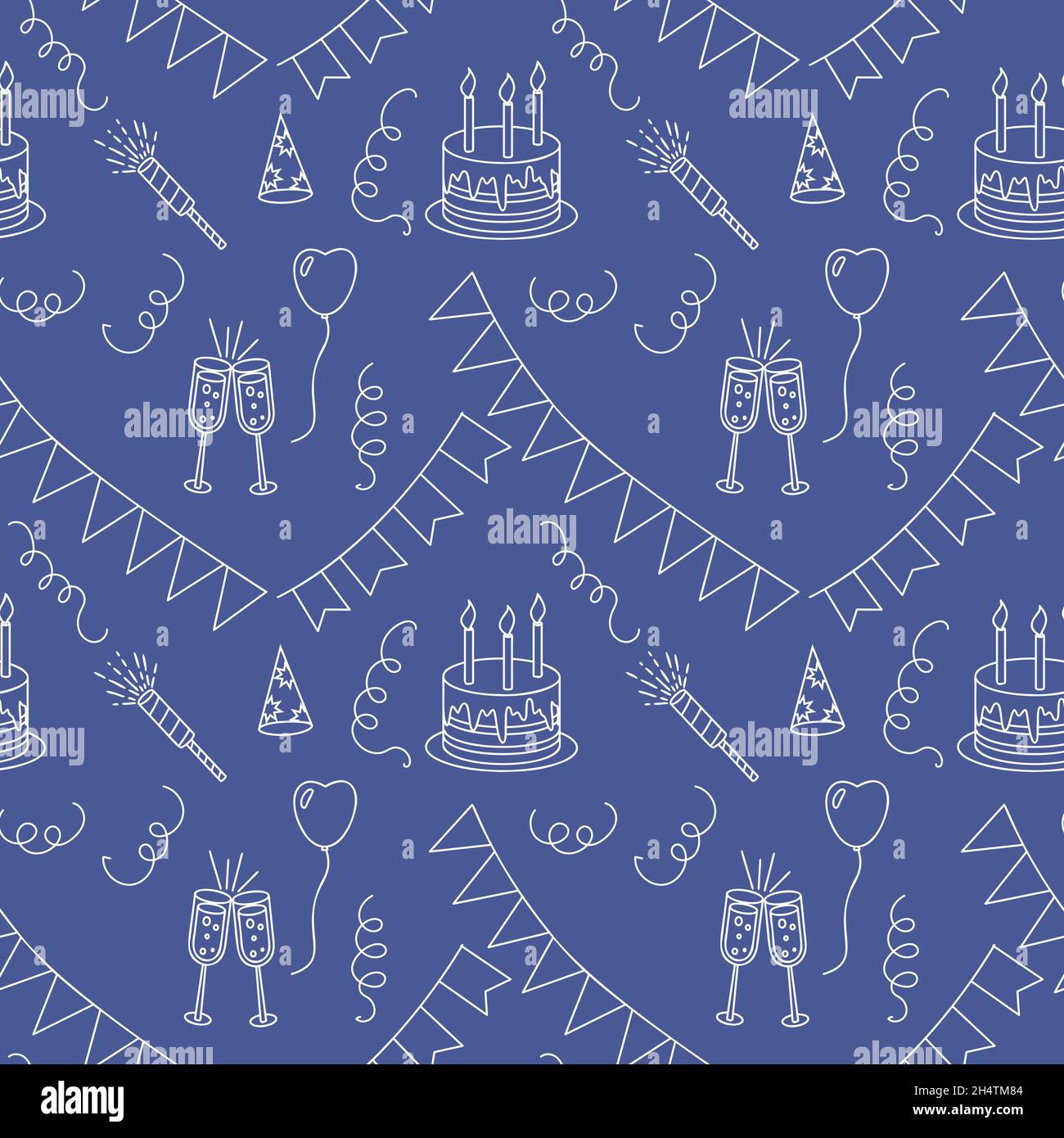 Party items seamless pattern isolated vector illustration. Gift ...