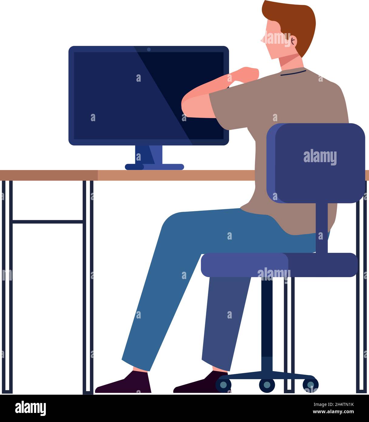 man in workplace Stock Vector Image & Art - Alamy