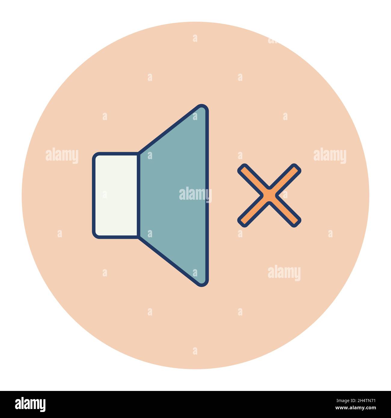 Sound on off color vector icon. Volume. Mute button. Graph symbol for ...