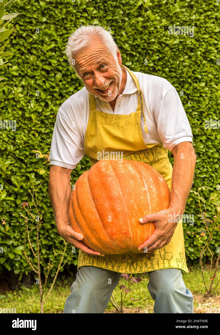 Man and pumpkin hi-res stock photography and images - Alamy