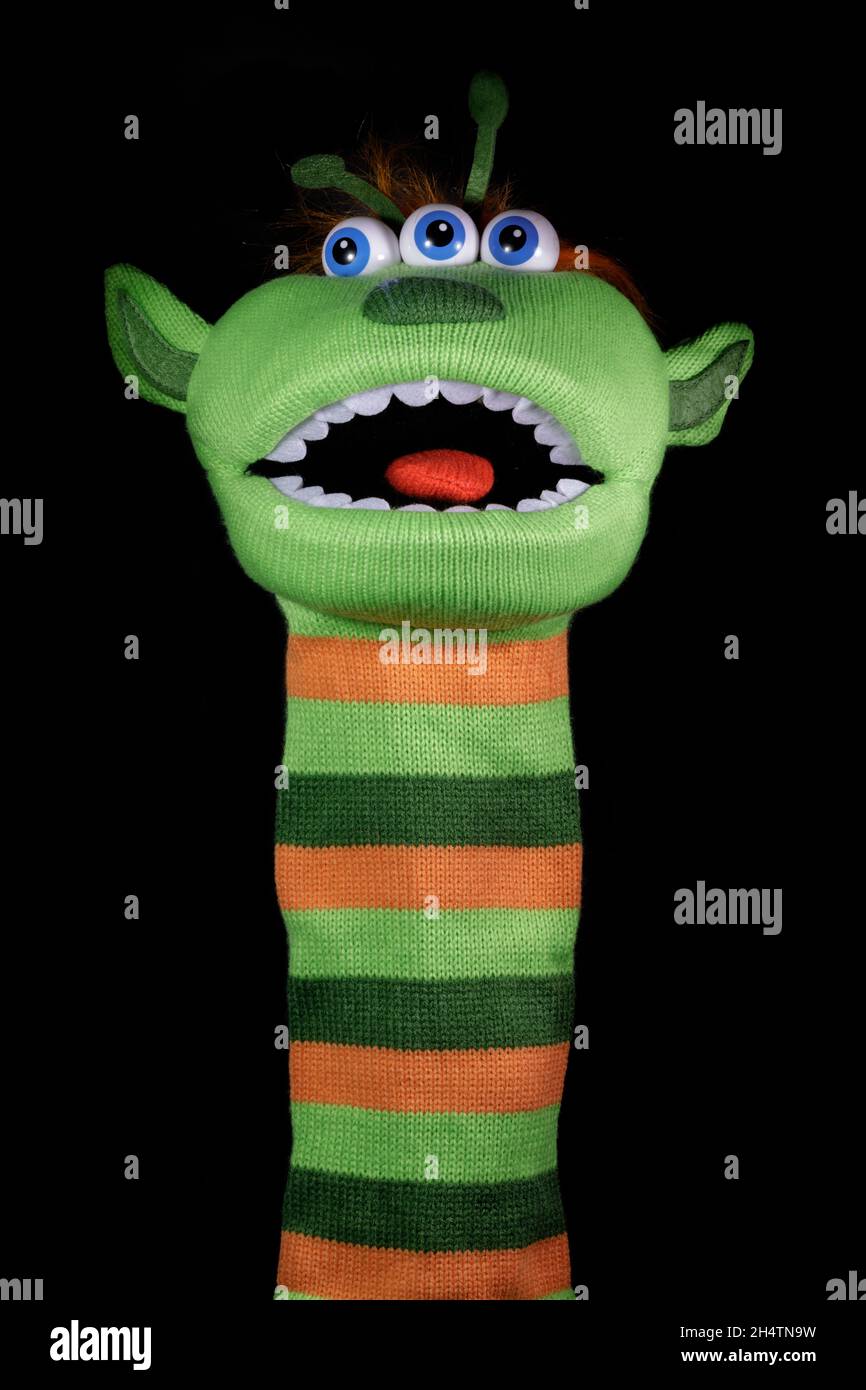 Sock Puppet Isolated Against Black Background Stock Photo - Alamy Sock Puppet Isolated Against Black Background Stock Photo - Alamy