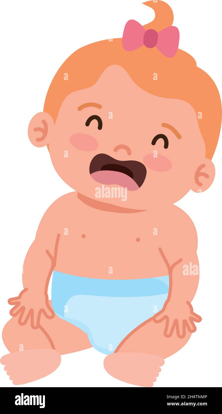 baby girl seated Stock Vector Image & Art - Alamy