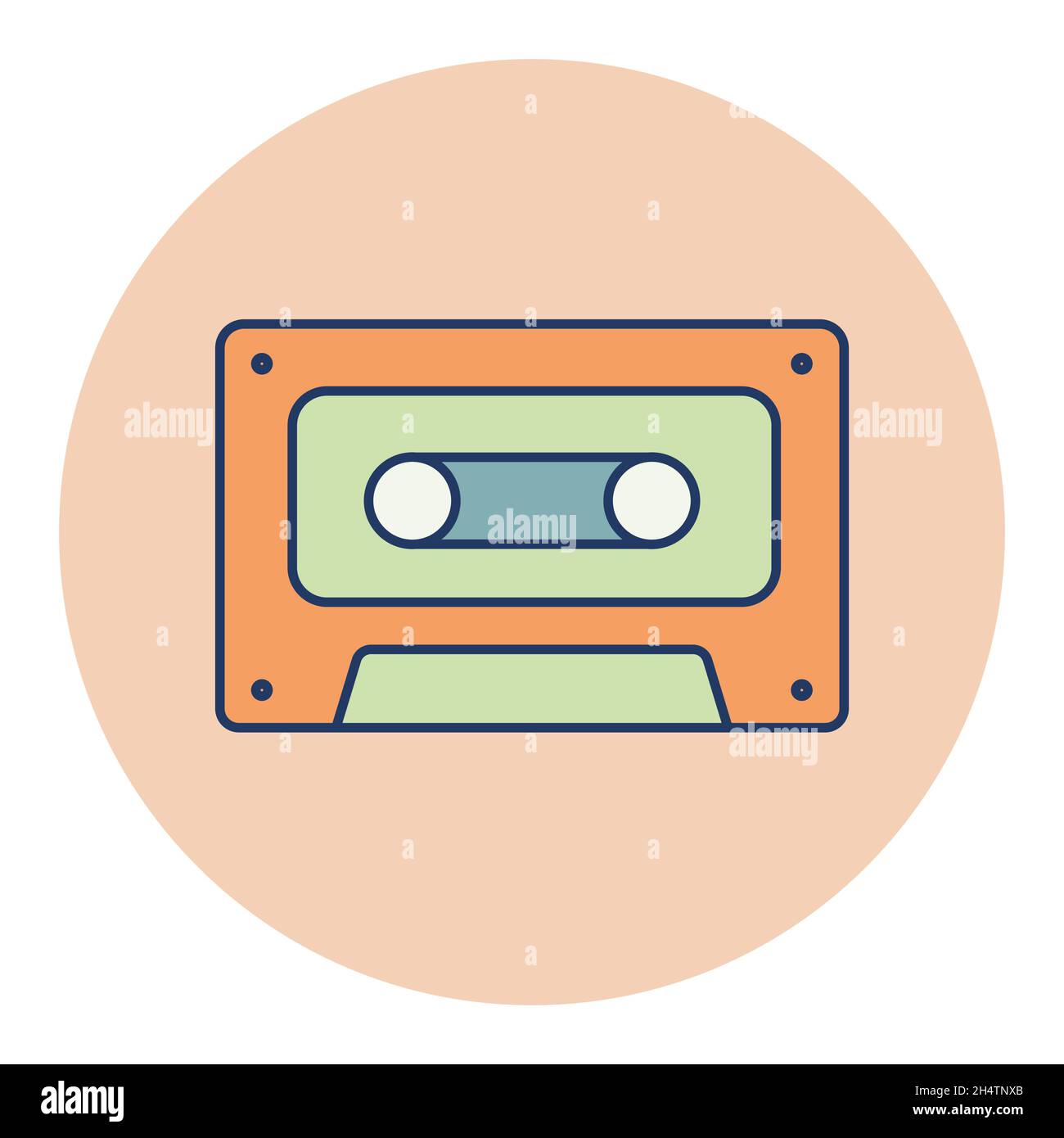 Audio cassette tape vector icon. Music sign. Graph symbol for music and ...