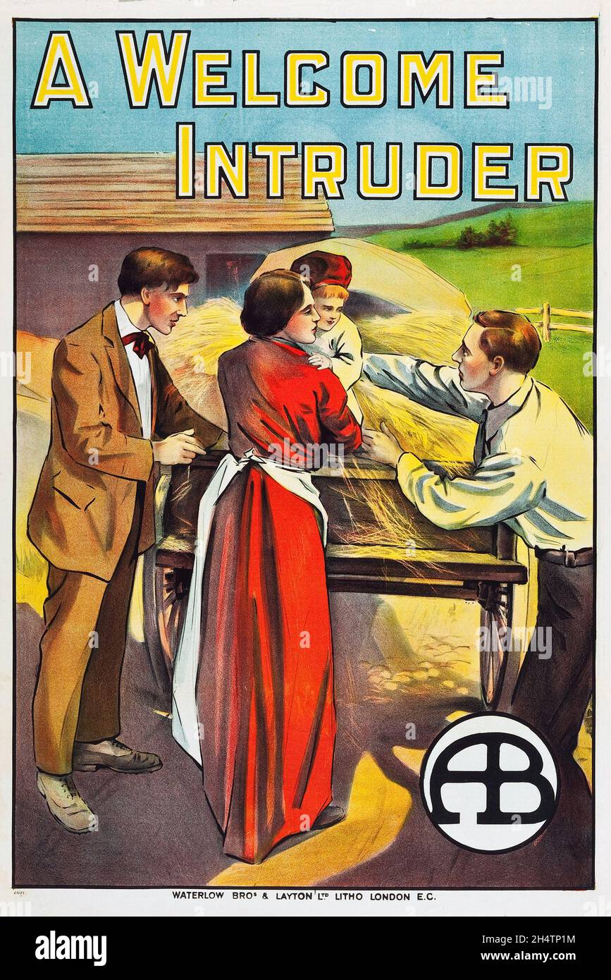 Old movie poster – A Welcome Intruder (General Film, 1913). British ...