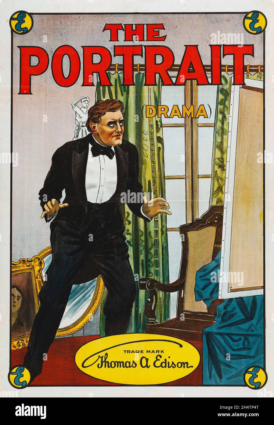 Vintage movie poster - The Portrait (Thomas A. Edison, Inc., 1913 Stock ...