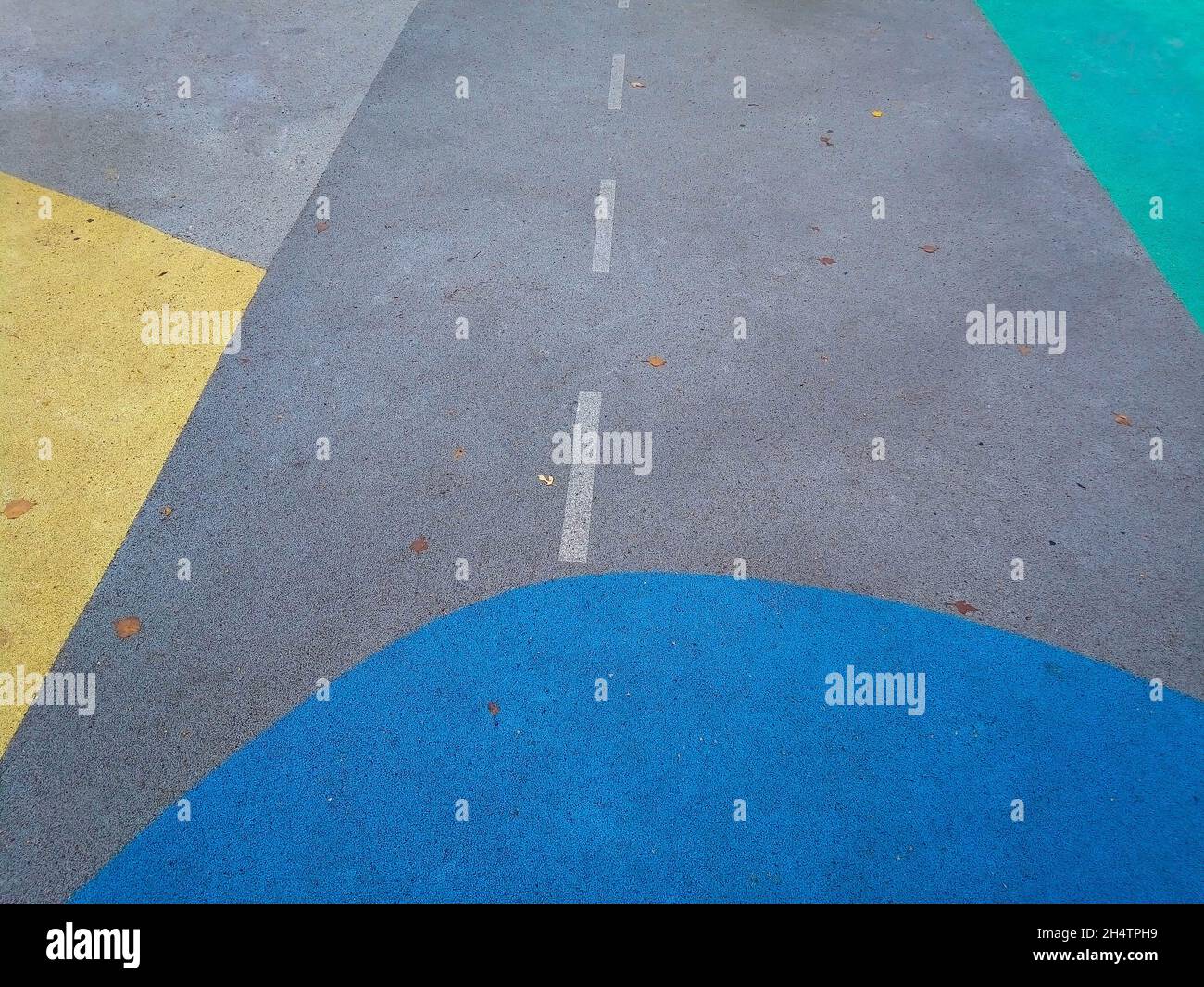 Colorful playground background. Grey-blue rubber outdoor playground ...