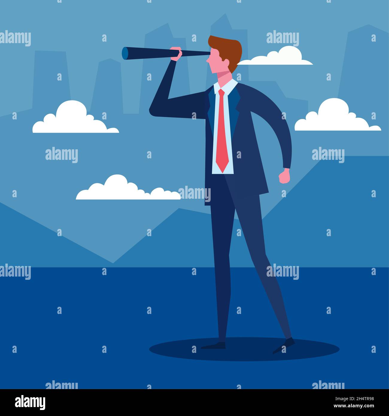 businessman visionary standing Stock Vector Image & Art - Alamy