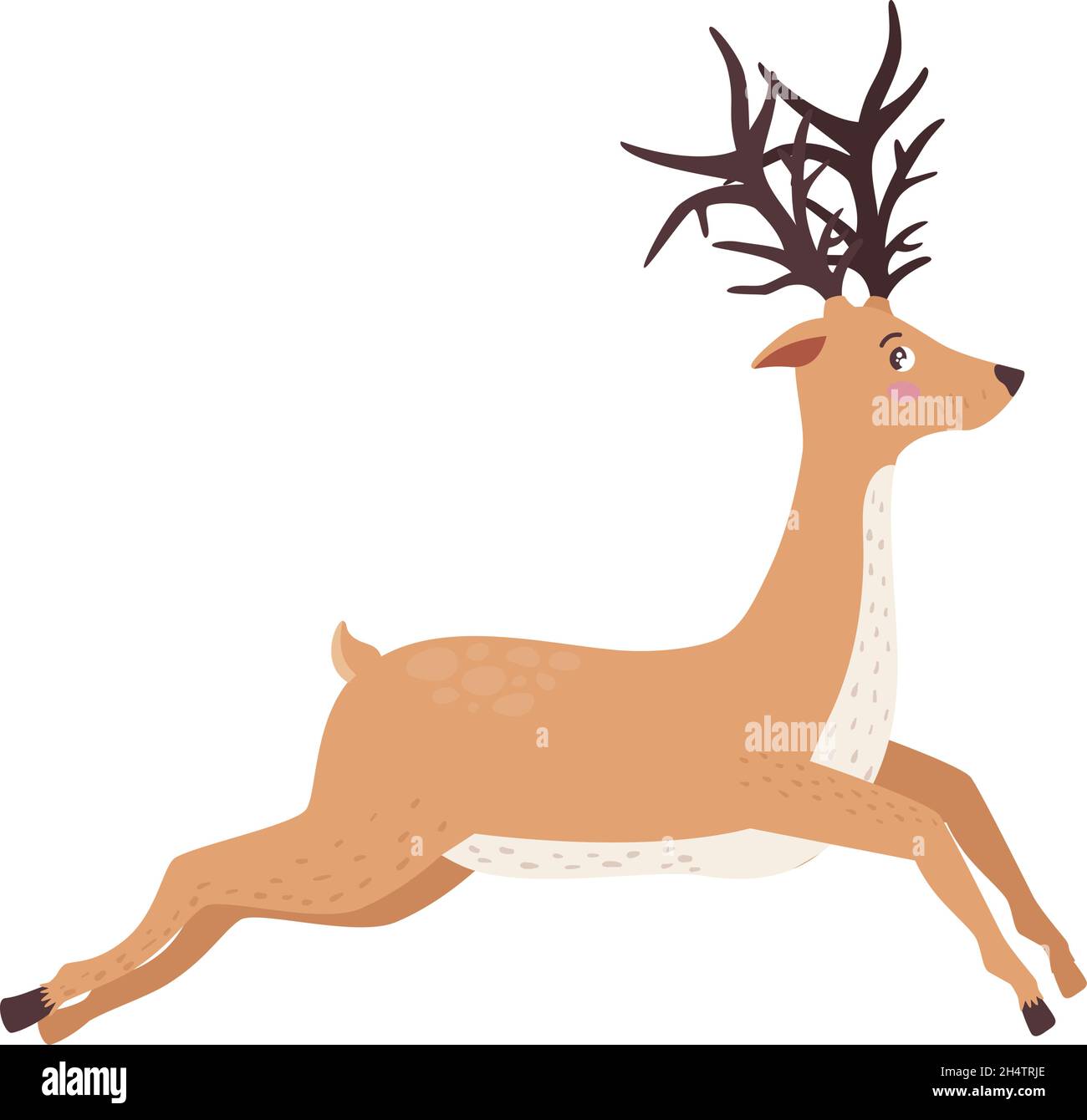 cute reindeer running Stock Vector Image & Art - Alamy