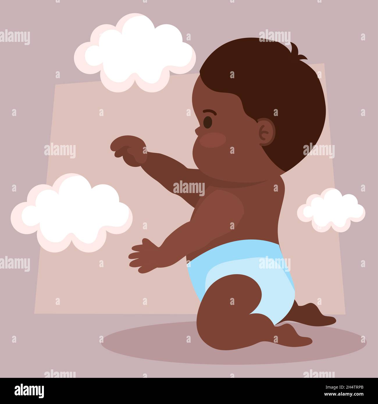 cute baby boy afro Stock Vector Image & Art - Alamy