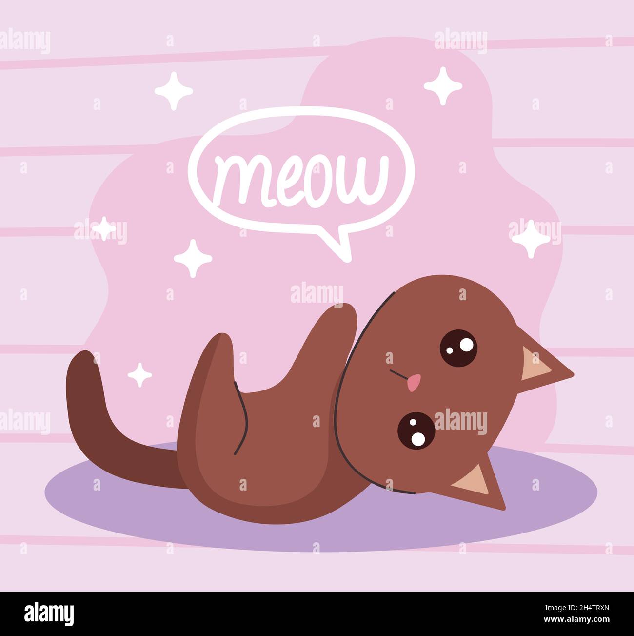 cute cat lying down Stock Vector Image & Art - Alamy