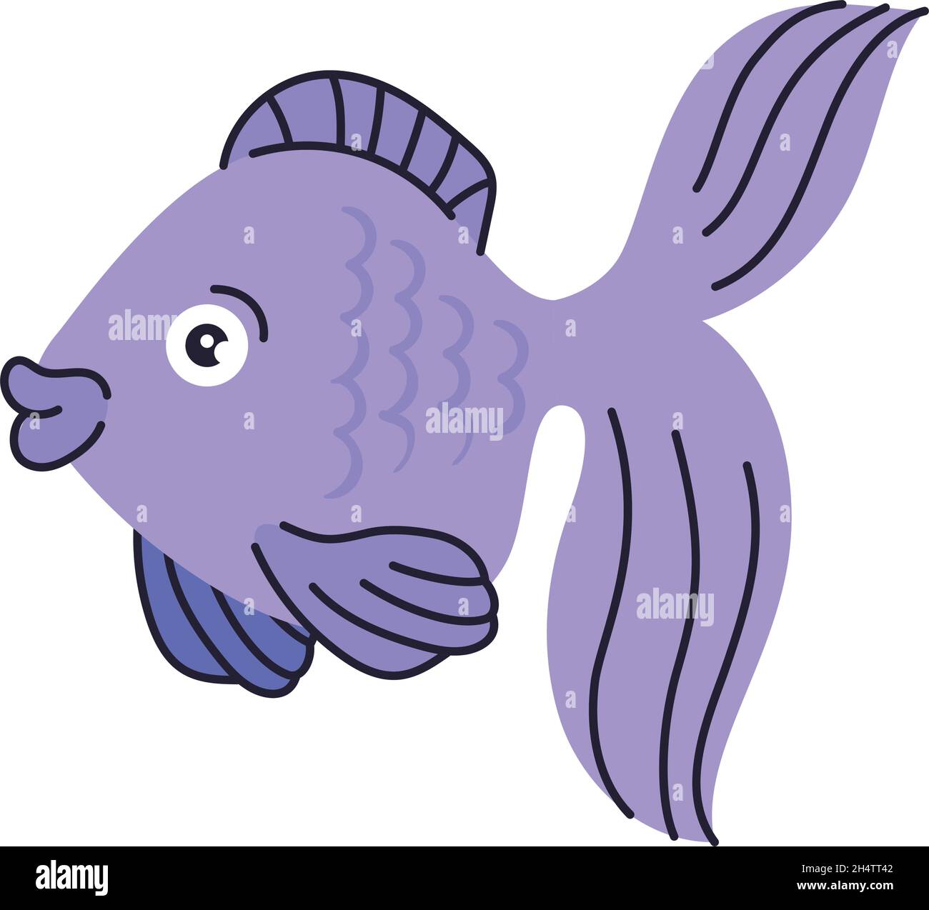 lilac fish sealife Stock Vector Image & Art - Alamy