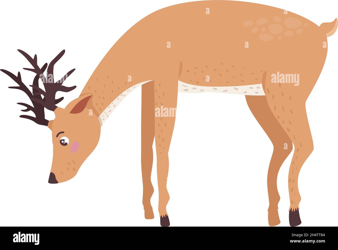 Deer eat Stock Vector Images - Alamy