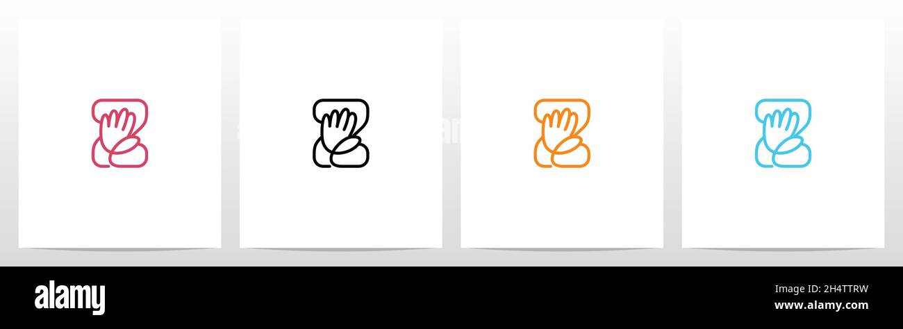 High Five Outline On Letter Logo Design Z Stock Vector Image & Art - Alamy