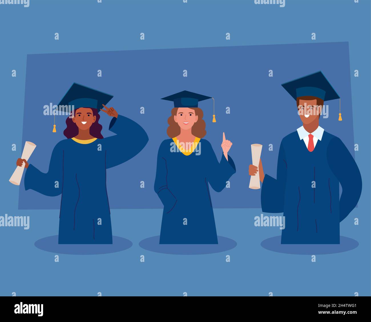 graduated friends happy Stock Vector Image & Art - Alamy