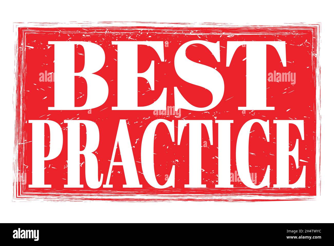 BEST PRACTICE, words written on red grungy stamp sign Stock Photo - Alamy