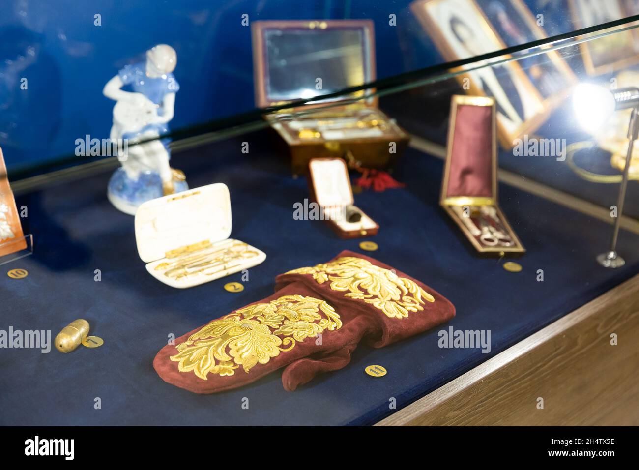 Expositions of Goldwork Embroidery Museum at Torzhok Stock Photo - Alamy