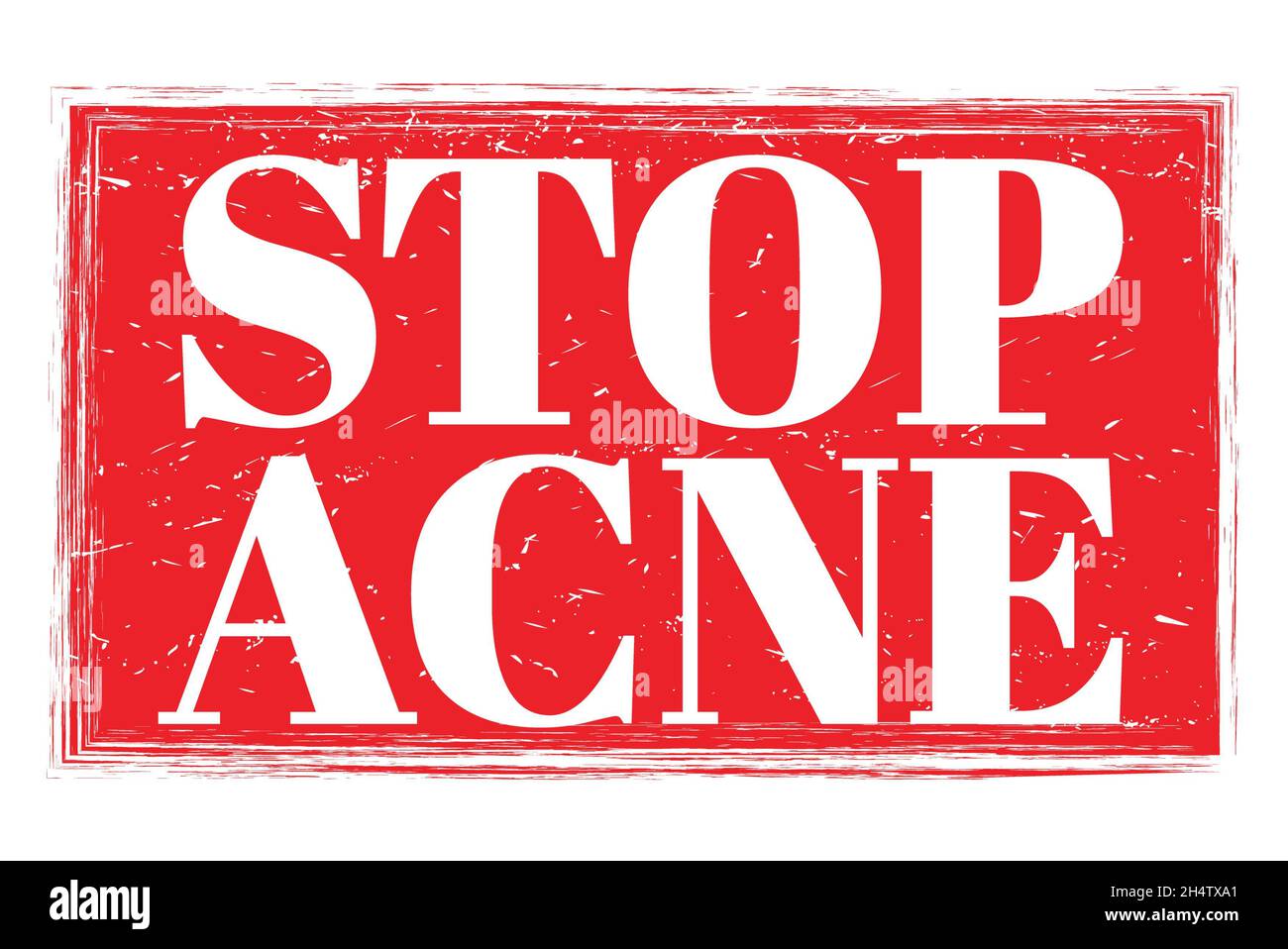 STOP ACNE, words written on red grungy stamp sign Stock Photo - Alamy