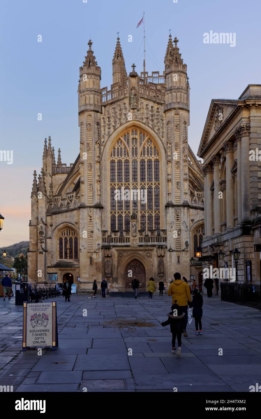 bath abbey golden hour Stock Photo - Alamy