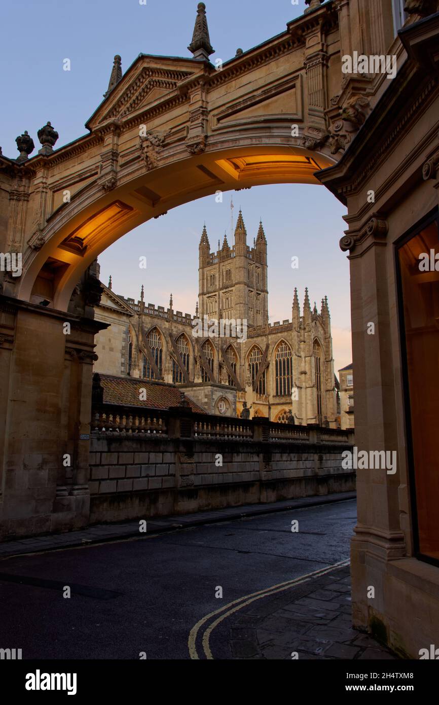 bath abbey golden hour Stock Photo - Alamy