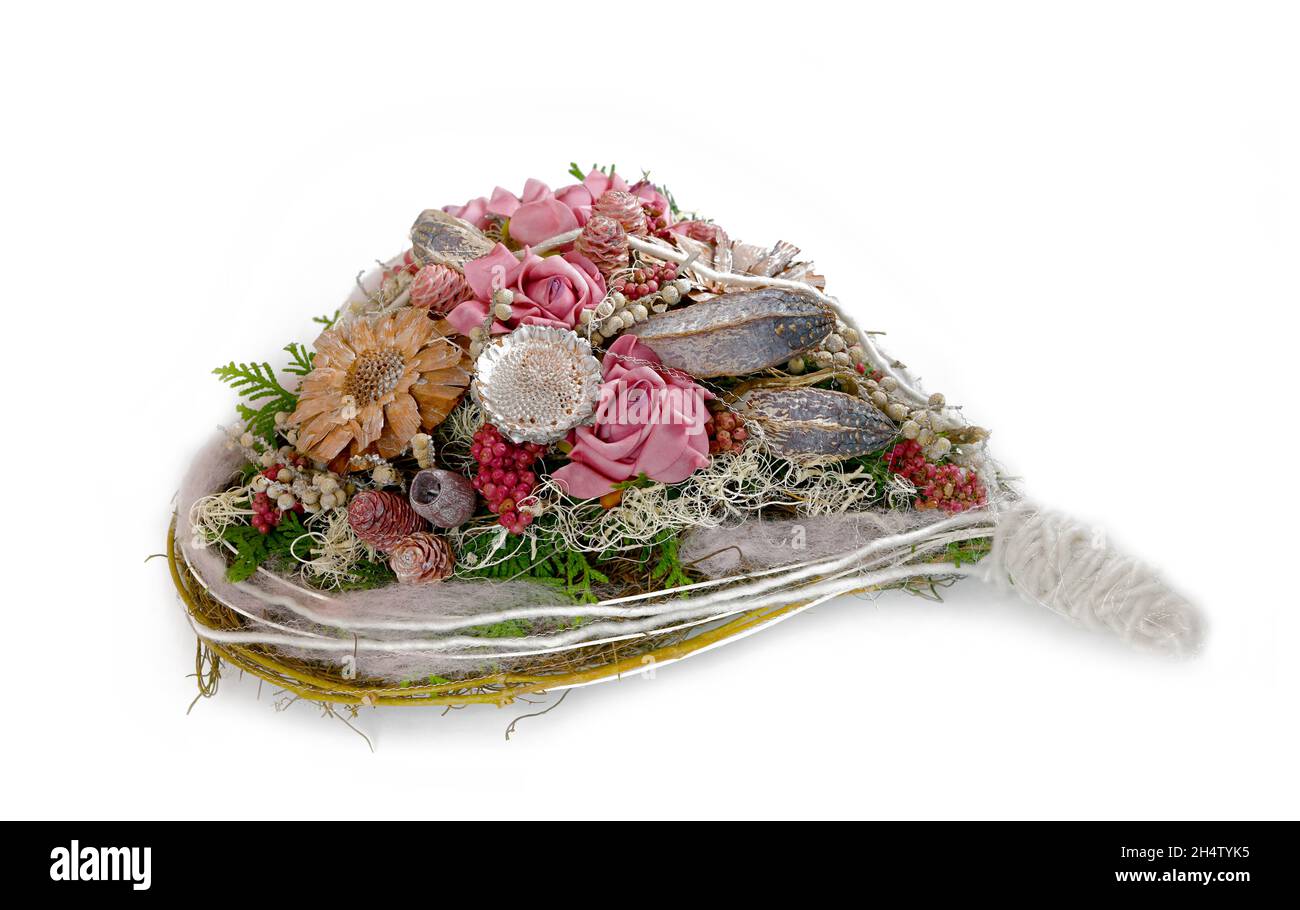 beautiful dry arrangement in heart shape Stock Photo - Alamy