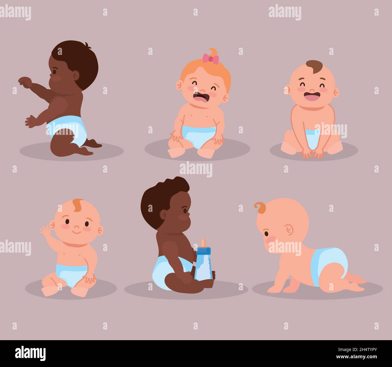 Newborn babies group Stock Vector Images - Alamy