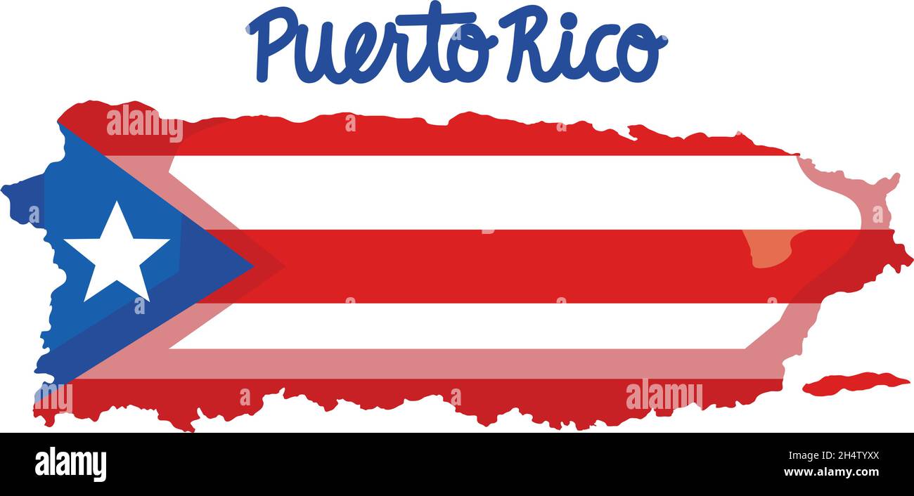 puerto rico flag painted Stock Vector Image & Art - Alamy