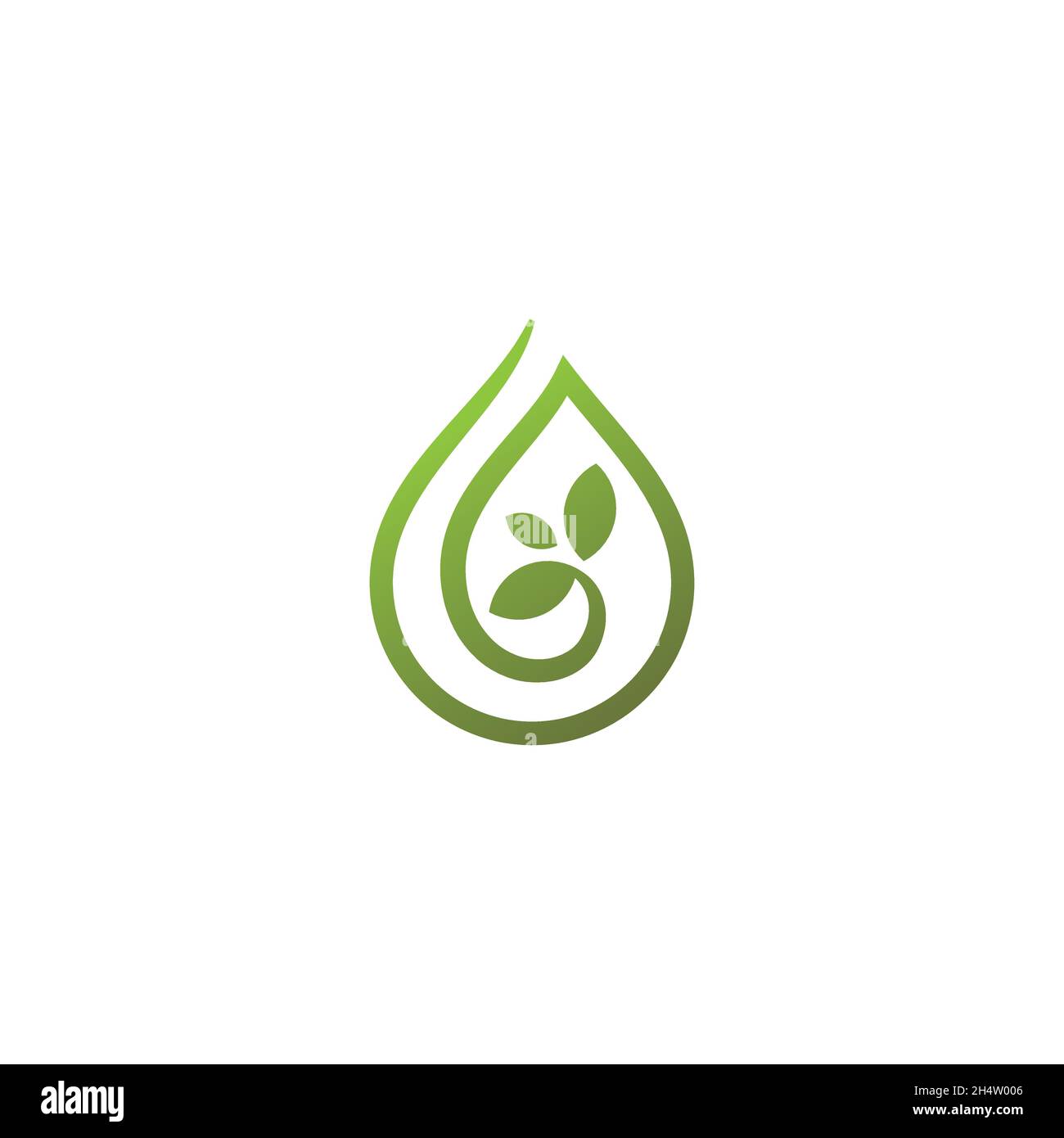 design vector. logo idea from combination of plants in dripping water ...