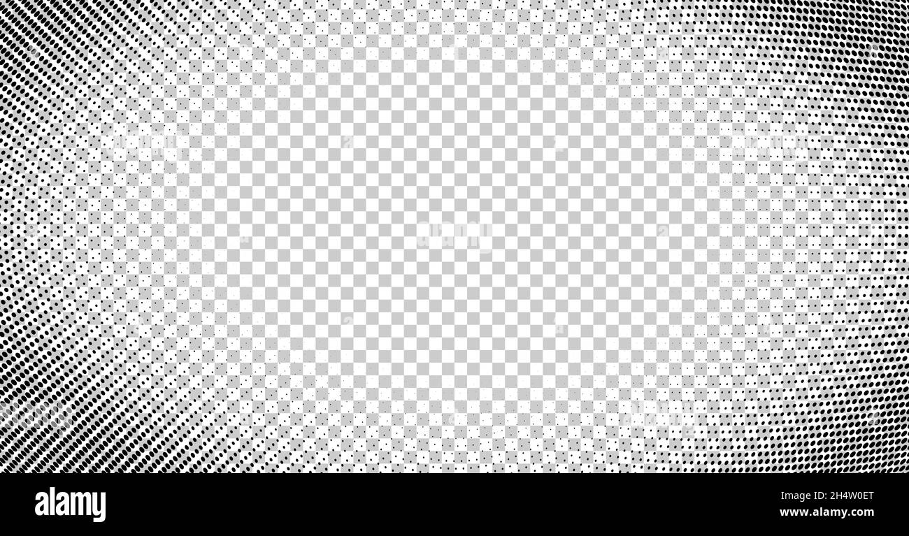 Comic Book halftone effect on transparent background. Retro monochrome ...