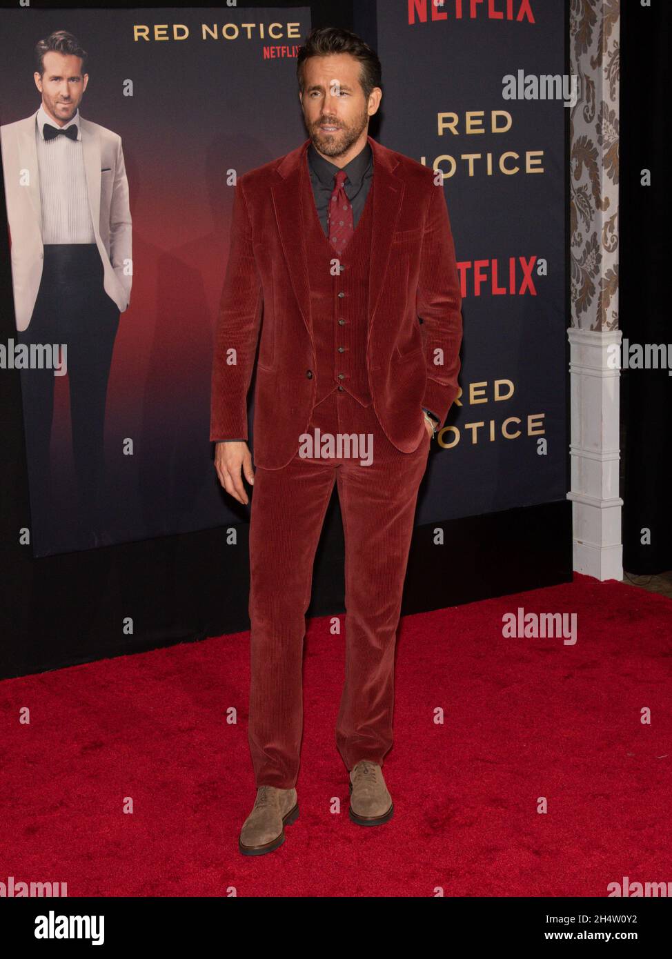 November 3, 2021, Los Angeles, California, USA: Ryan Reynolds attends ...