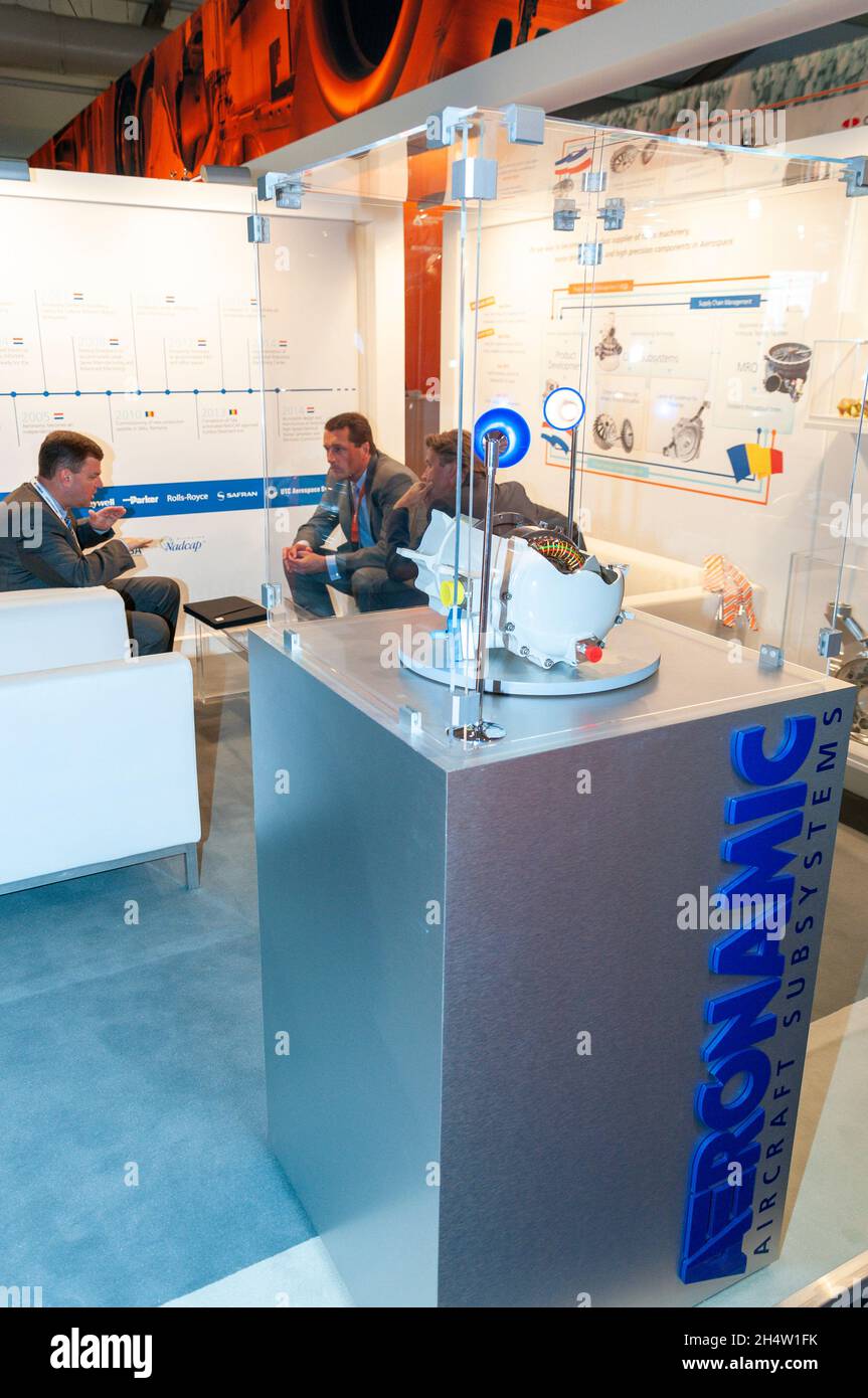 Aeronamic Aircraft Subsystems Trade stand at the Farnborough ...