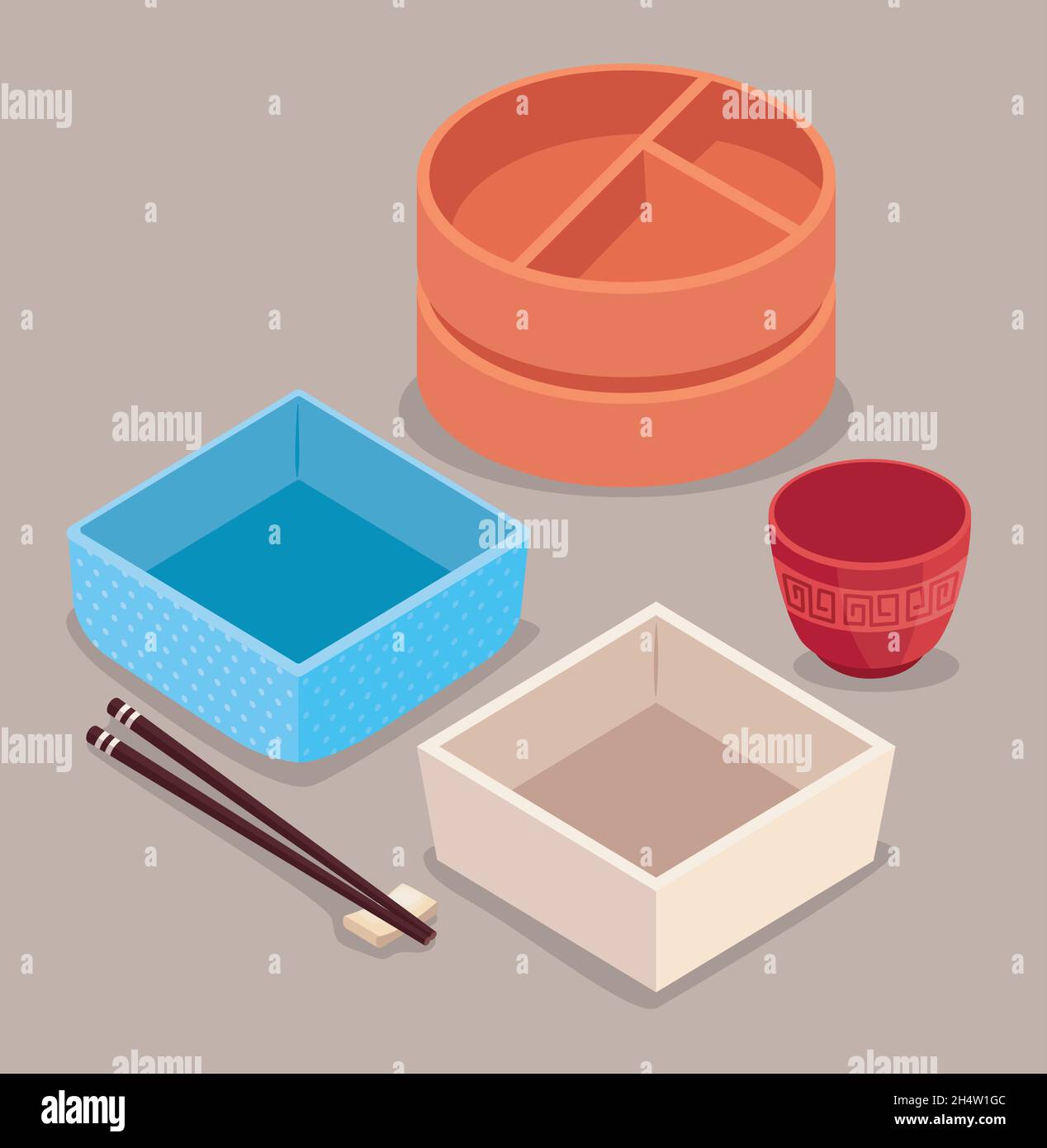 Bento boxes Stock Vector Images - Alamy